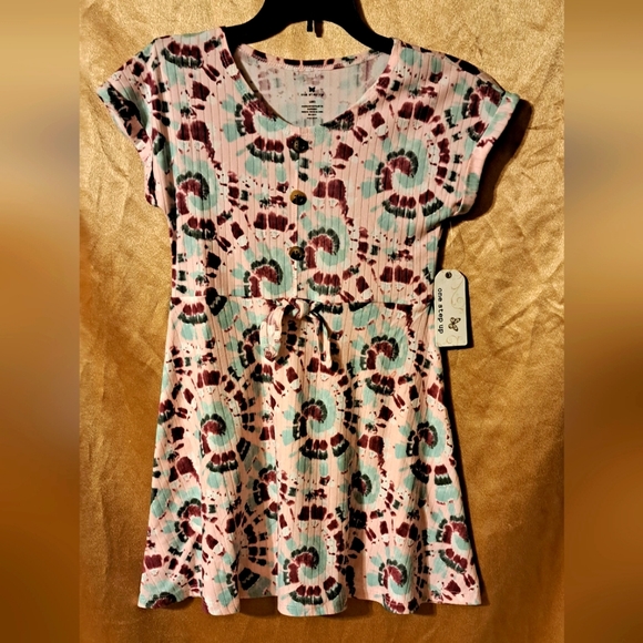 One Step Ahead | Dresses | Nwt One Step Up Tie Dye Pattern Girls Dress ...
